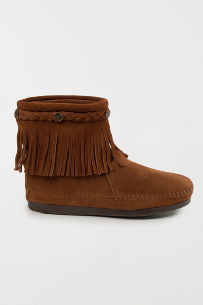 Minnetonka Suede Fringe High Top Boot | Urban Outfitters