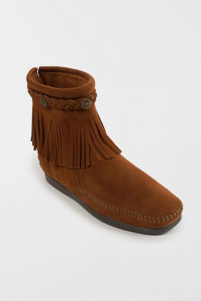 Minnetonka Suede Fringe High Top Boot | Urban Outfitters