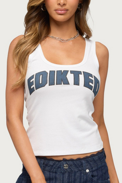 Edikted Edikted Girly Ribbed Tank Top | Urban Outfitters