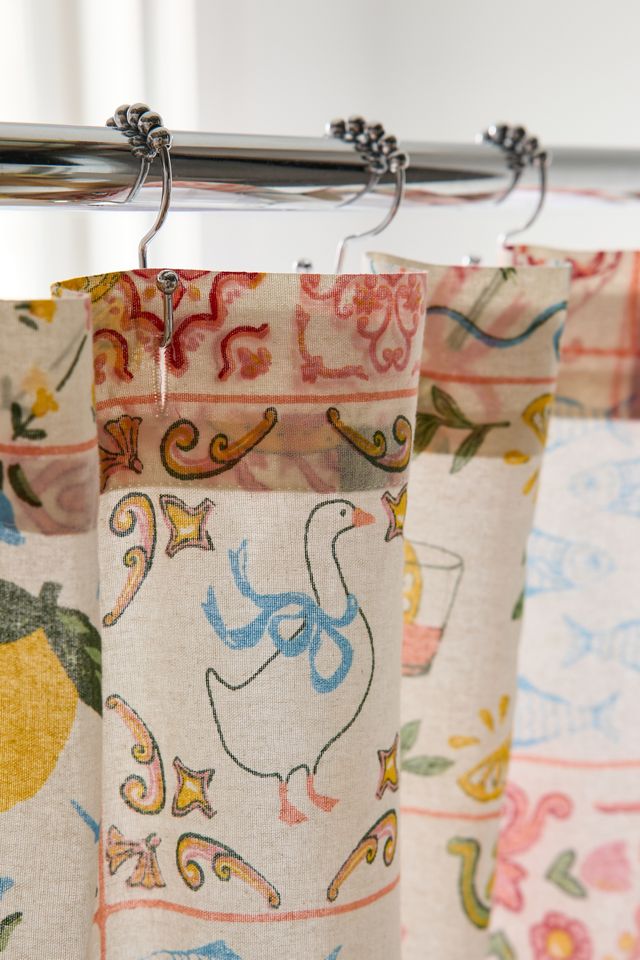 Porto Tile Pattern Shower Curtain | Urban Outfitters