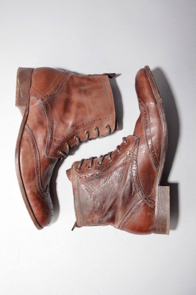 H by Hudson Angus Tan Washed Lace Up Boot | Urban Outfitters Canada