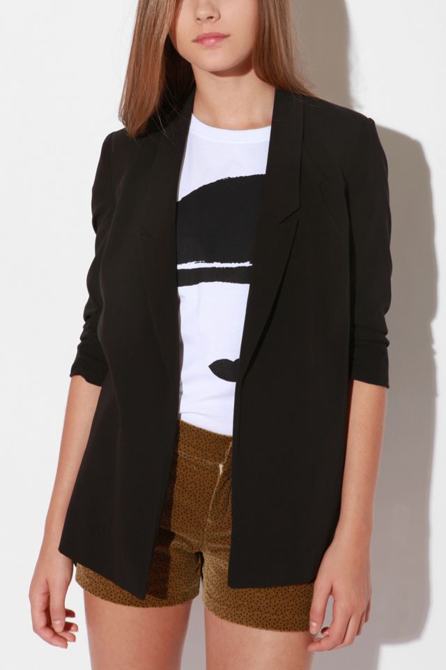 Silence & Noise Rouched Sleeve Blazer | Urban Outfitters