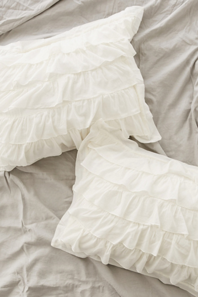 Plum & Bow Waterfall Ruffle Sham Set | Urban Outfitters