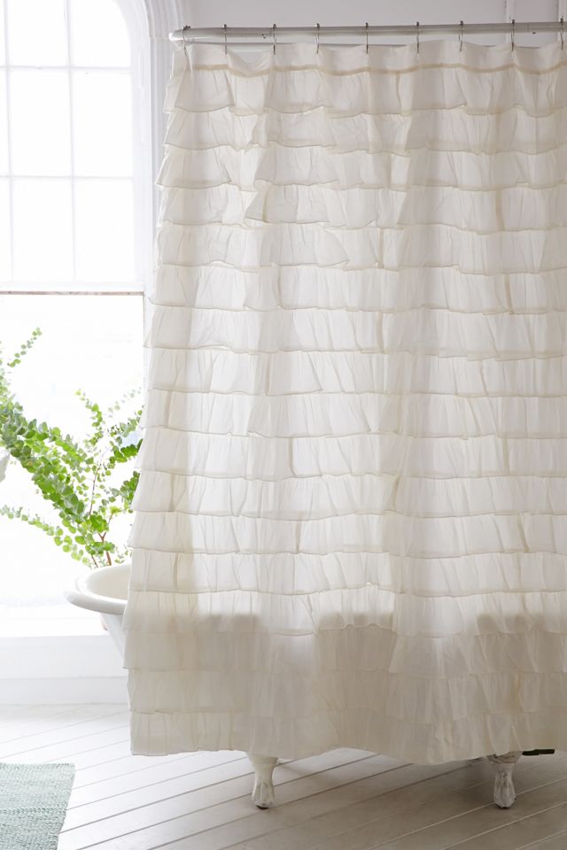 Waterfall Ruffle Shower Curtain | Urban Outfitters