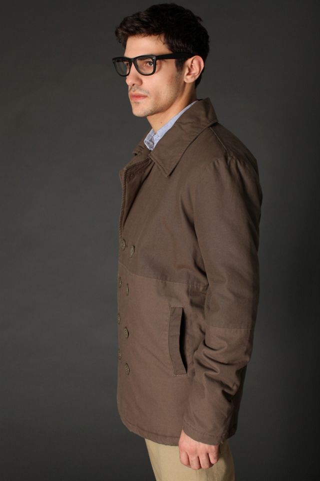 Alpha Industries Colorblock Pea Coat | Urban Outfitters