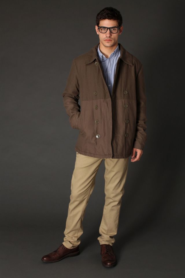 Alpha Industries Colorblock Pea Coat | Urban Outfitters