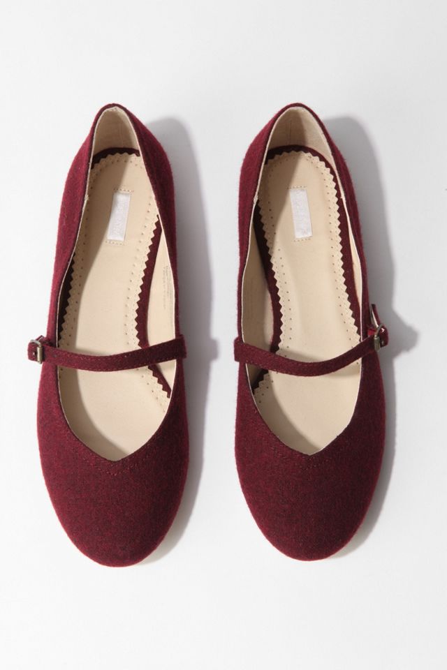 Cooperative Wool Mary Jane Flat | Urban Outfitters