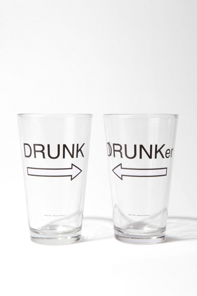 Drunk and Drunker Pint Set | Urban Outfitters Canada