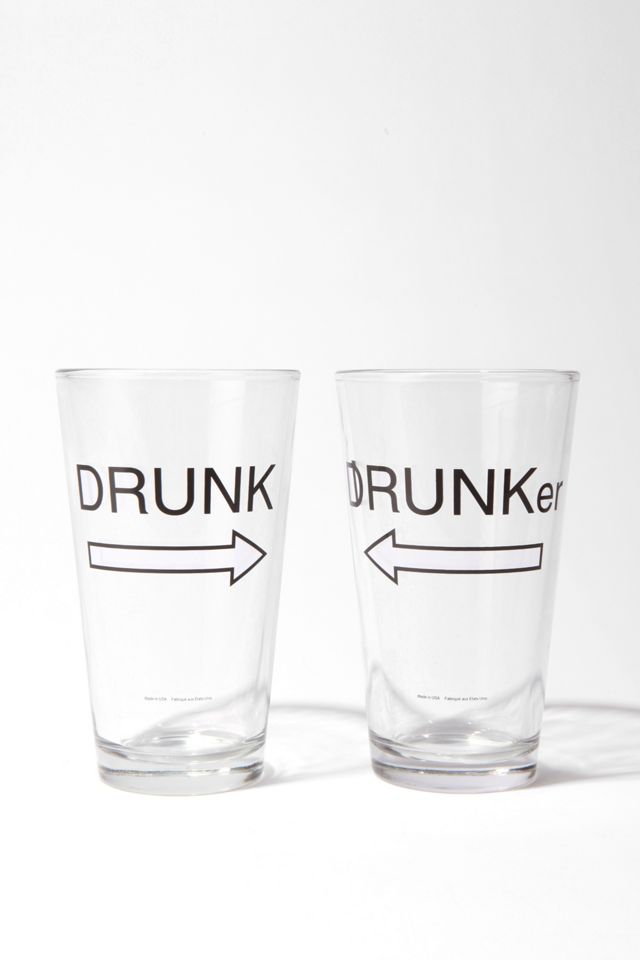 Drunk and Drunker Pint Set | Urban Outfitters Canada