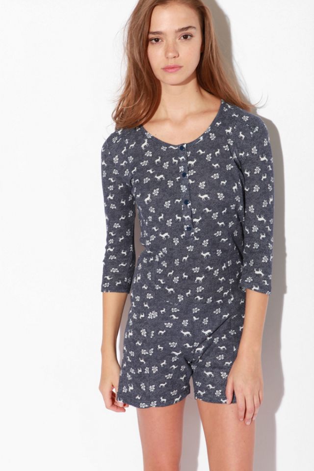 BDG Printed Thermal Union Suit | Urban Outfitters