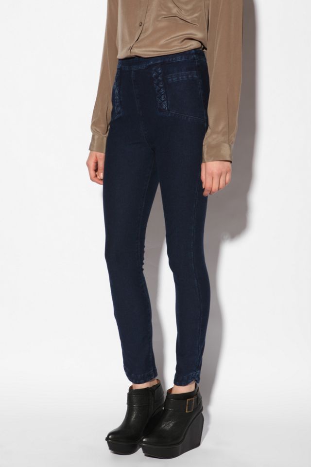 Ecote High-Rise Braided Jean - Rinsed Denim | Urban Outfitters Canada