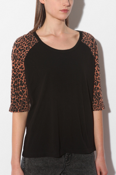 Truly Madly Deeply Leopard Baseball Tee | Urban Outfitters