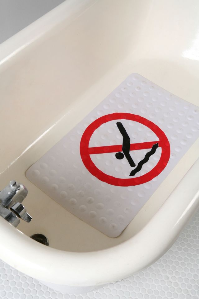 No Diving Rubber Bath Mat | Urban Outfitters Canada
