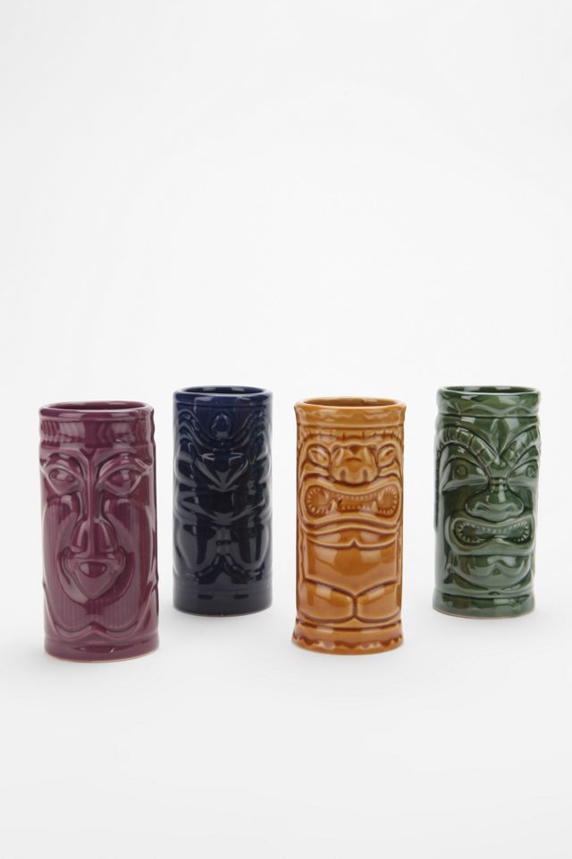 Ceramic Tiki Mug - Set of 4 | Urban Outfitters