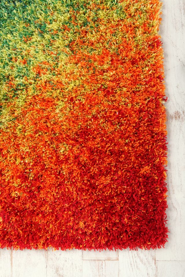 Rainbow Shag Rug | Urban Outfitters