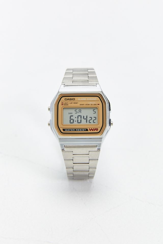 Casio Chrome & Gold Digital Watch | Urban Outfitters