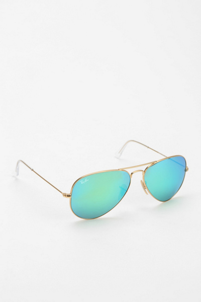 Ray-Ban Mirrored Aviator Sunglasses | Urban Outfitters