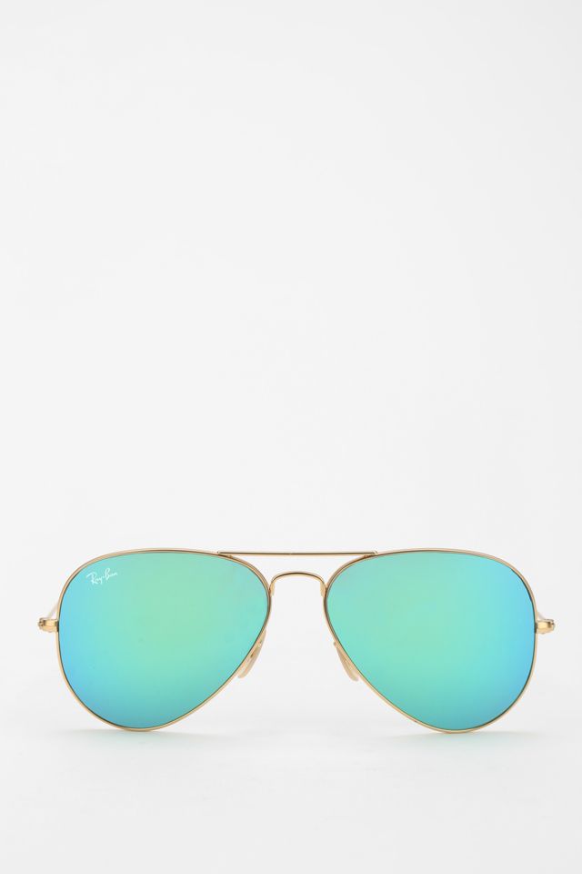 Ray-Ban Mirrored Aviator Sunglasses | Urban Outfitters