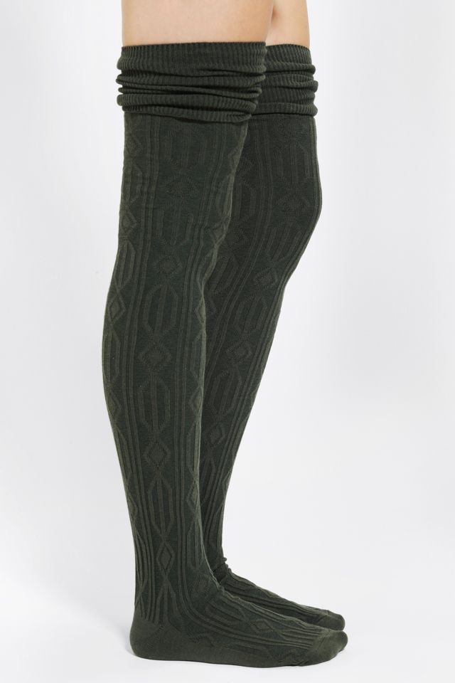 Sock It To Me Textured Over-The-Knee Sock | Urban Outfitters