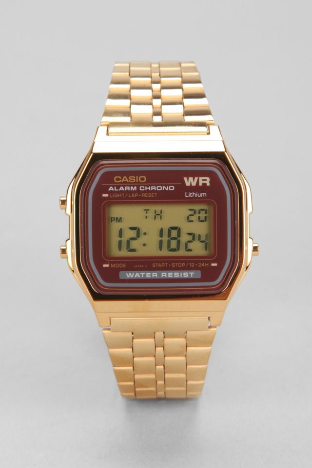 Casio Classic Gold & Red Watch | Urban Outfitters