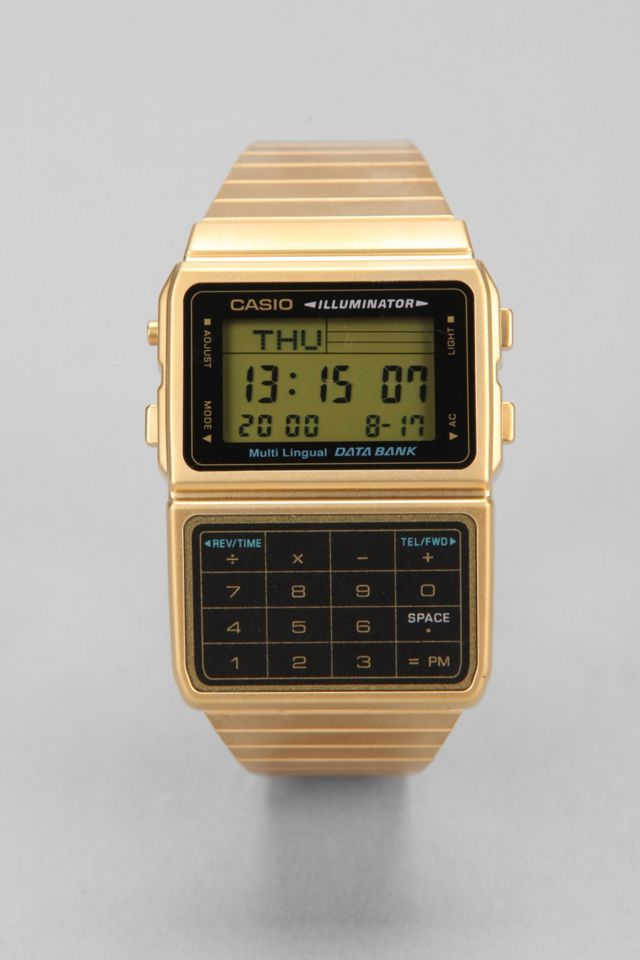 Casio Classic Gold Databank Watch | Urban Outfitters
