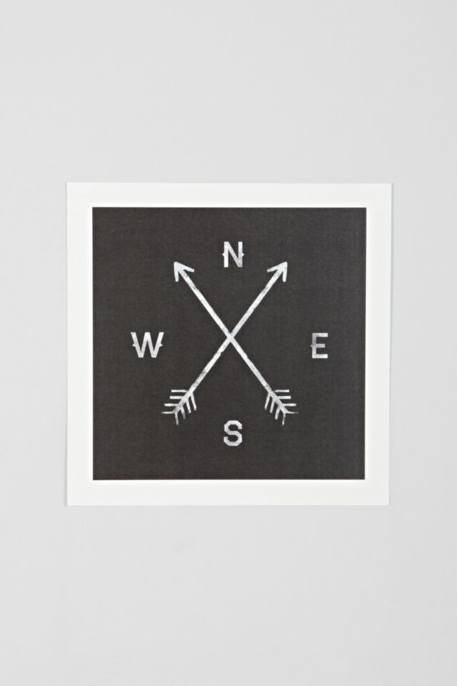 Zach Terrell Compass Art Print Urban Outfitters