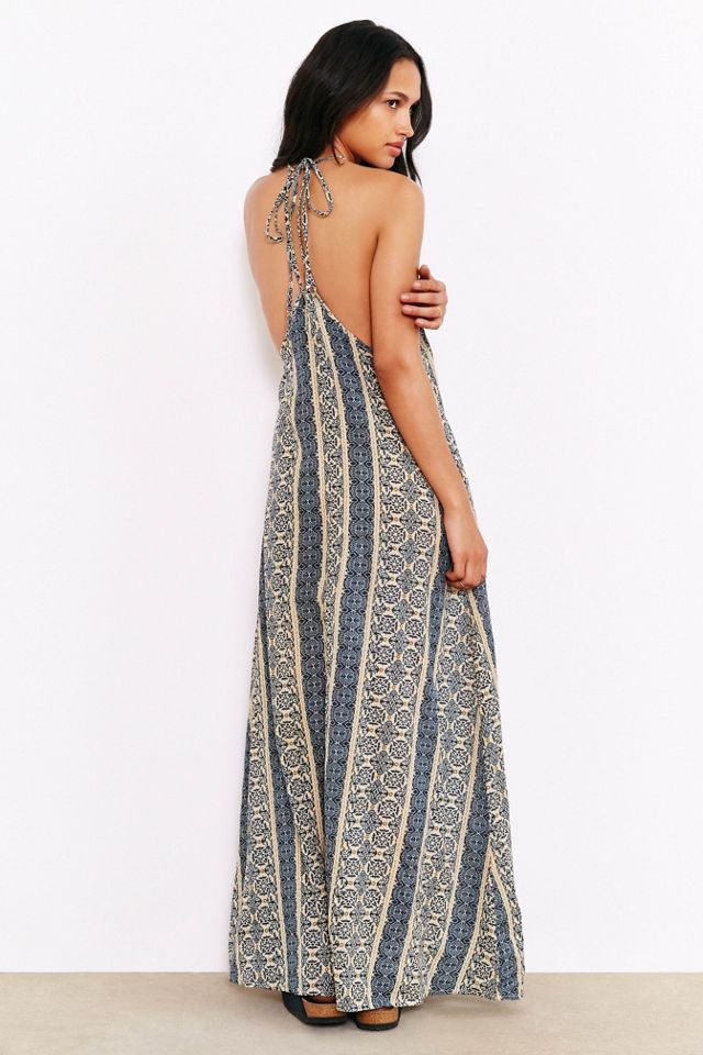 BOG Collective Boho-Print Maxi Slip Dress | Urban Outfitters
