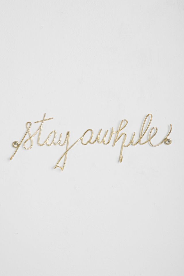 Plum & Bow Stay Awhile Wall Hook | Urban Outfitters Canada