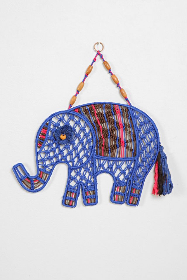 Magical Thinking Macrame Elephant Wall Art | Urban Outfitters