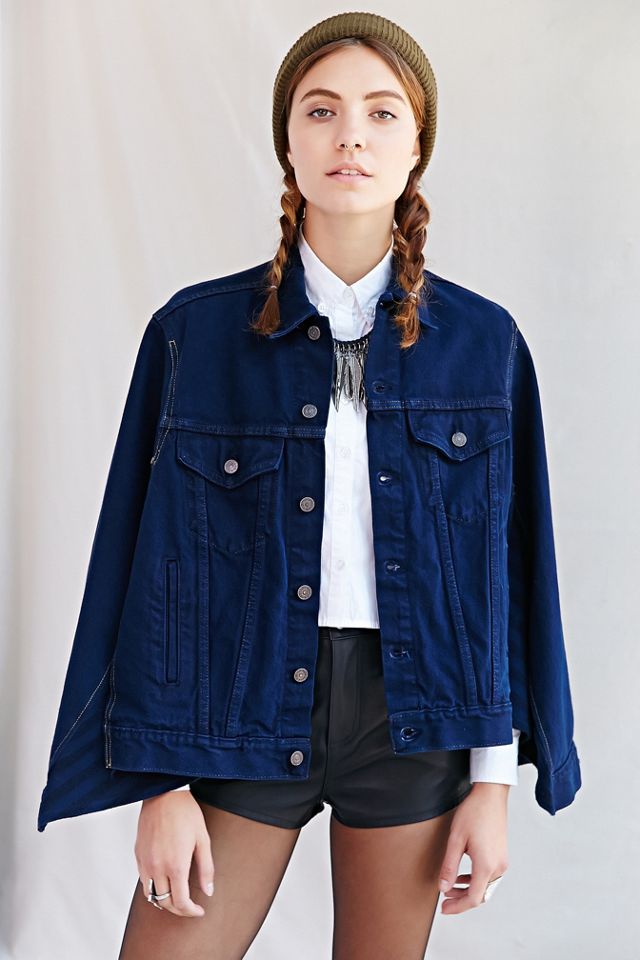 RTH X Urban Renewal Remade Denim Jacket Cape | Urban Outfitters Canada