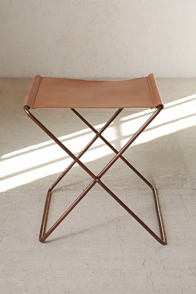 Leather Sling Stool | Urban Outfitters