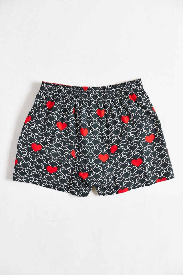 Hearts Woven Boxer | Urban Outfitters