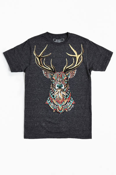 Riot Society Ornate Buck Tee | Urban Outfitters