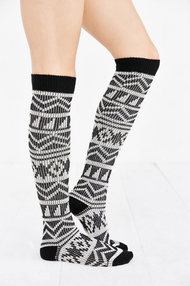 Geo Patterned Knee-High Sock | Urban Outfitters