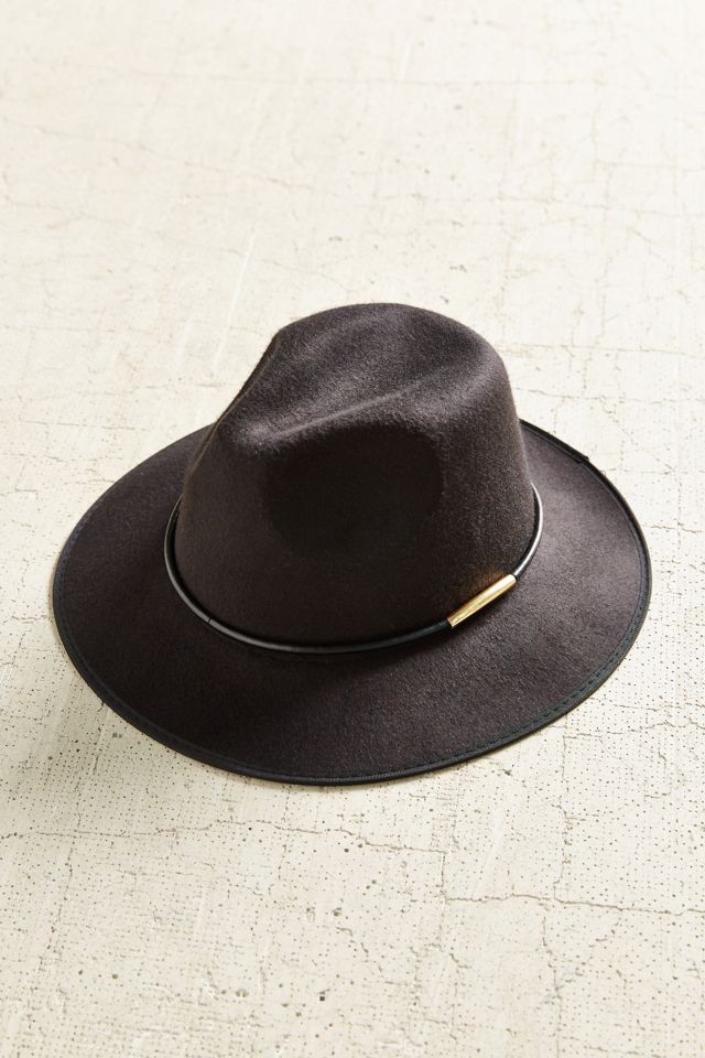 Turned Up Metal Trim Felt Hat | Urban Outfitters