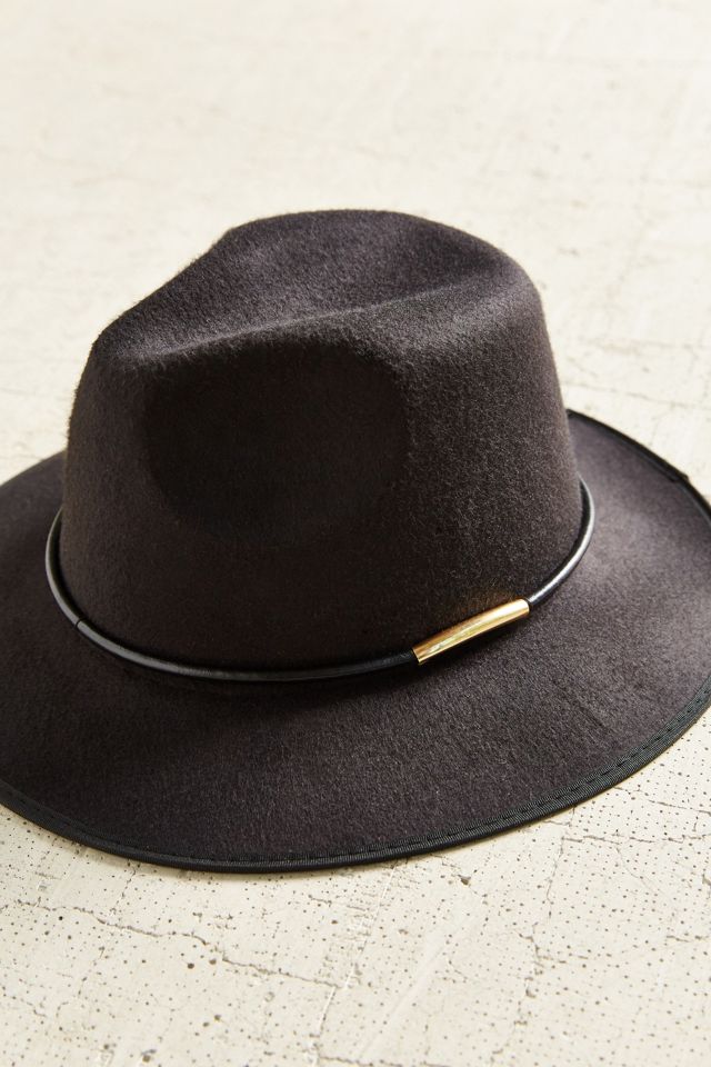 Turned Up Metal Trim Felt Hat | Urban Outfitters