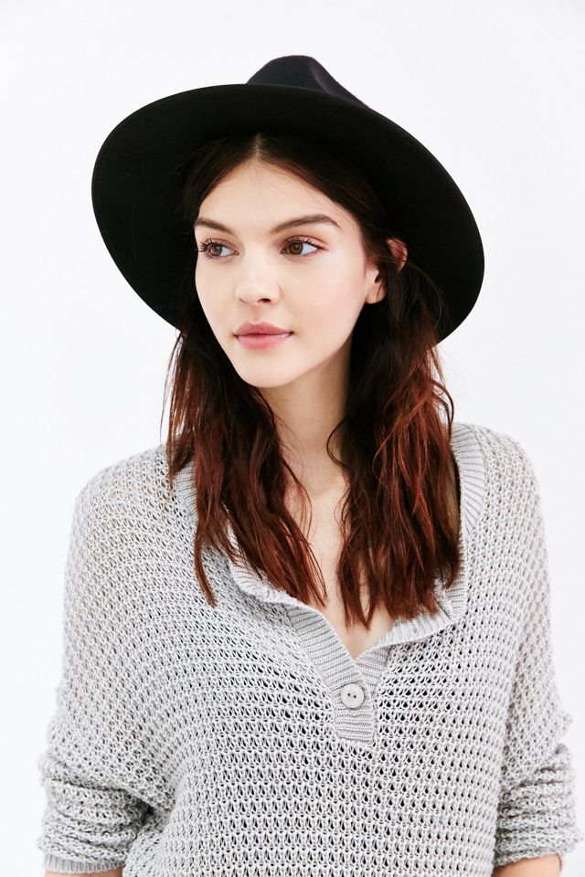 Turned Up Metal Trim Felt Hat | Urban Outfitters
