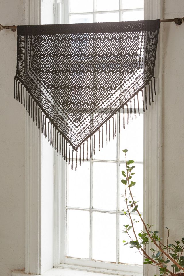 Burnout Velvet Fringe Window Valance | Urban Outfitters Canada