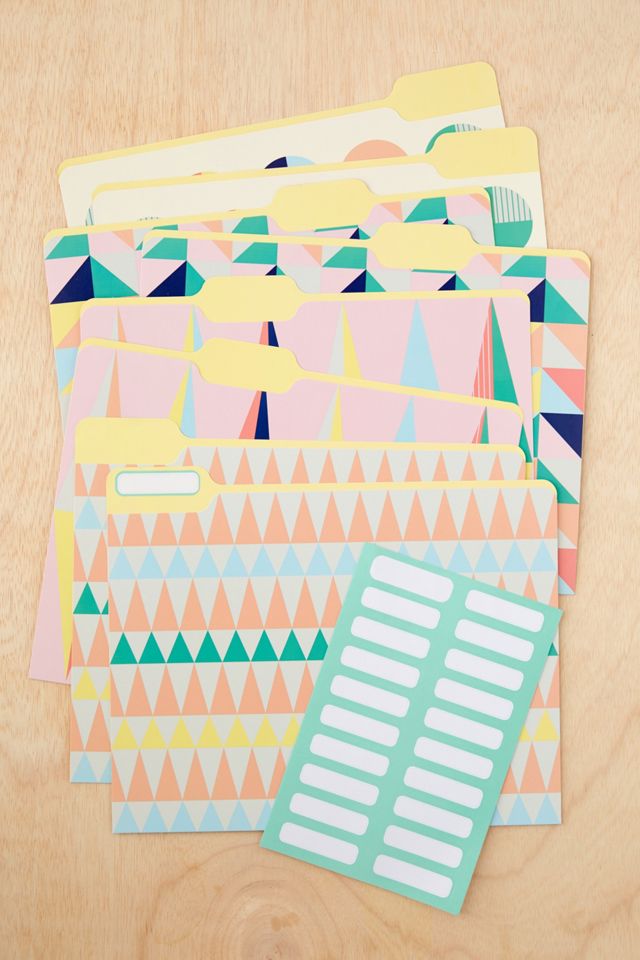 Geo Pastel File Folders Set | Urban Outfitters Canada