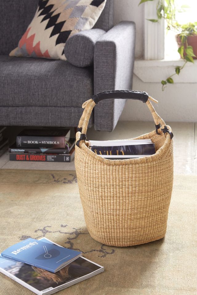 Vintage Tan Woven Basket | Urban Outfitters Canada