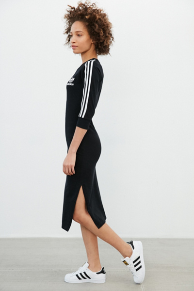 adidas Originals 3-Stripes Midi Dress | Urban Outfitters Canada