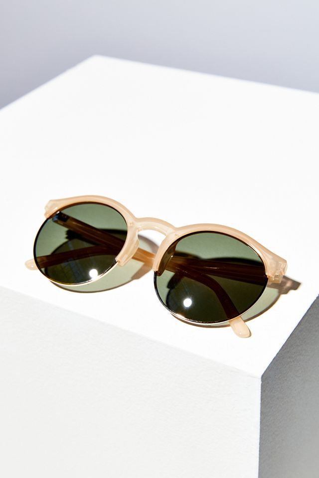Keyhole Round Half-Frame Sunglasses | Urban Outfitters