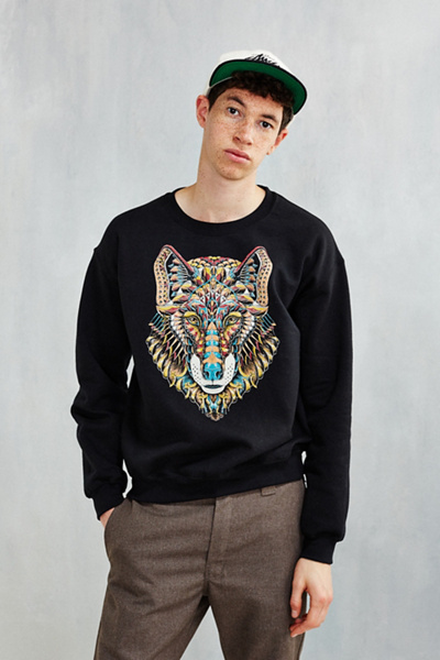 Riot Society Ornate Wolf Sweatshirt | Urban Outfitters Canada