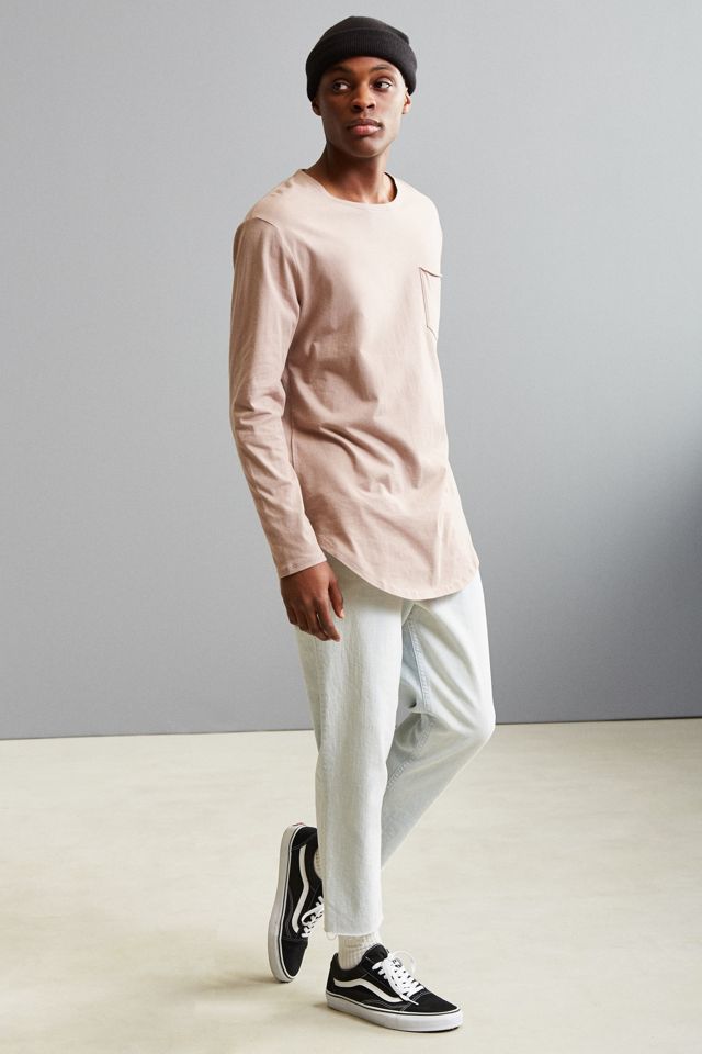 Curved Hem Long Sleeve Tee | Urban Outfitters