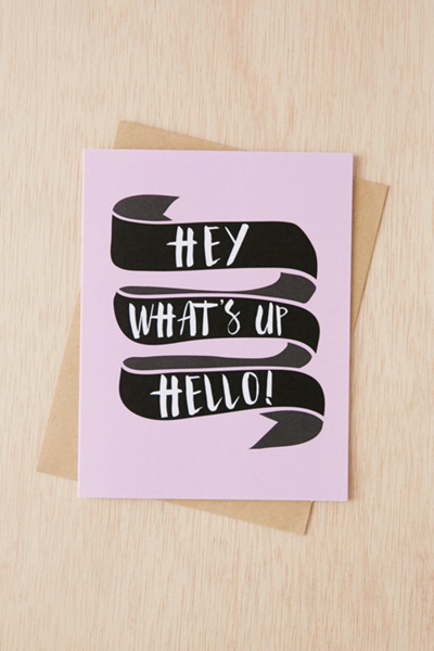 The Diva Linds Hey What's Up Hello Card | Urban Outfitters