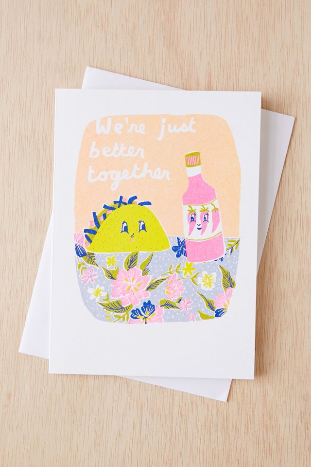 Yellow Owl Workshop Risograph Better Together Card | Urban Outfitters