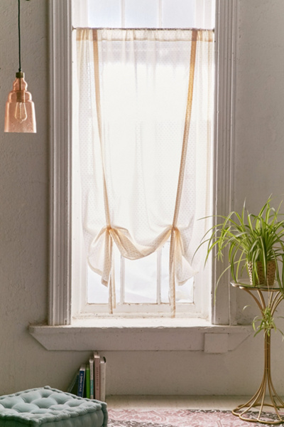 Swiss Dot Draped Shade Curtain | Urban Outfitters