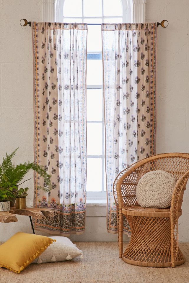 Aveline Floral Curtain | Urban Outfitters Canada
