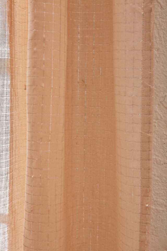 Metallic Thread Grid Curtain | Urban Outfitters