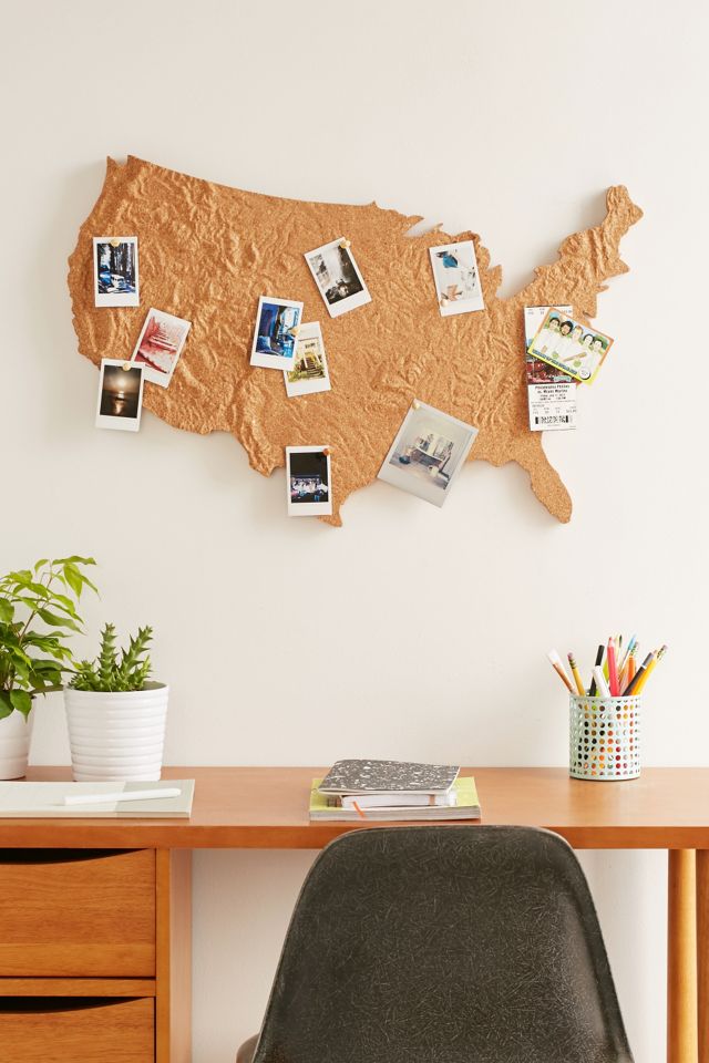Cross Country Cork Board | Urban Outfitters